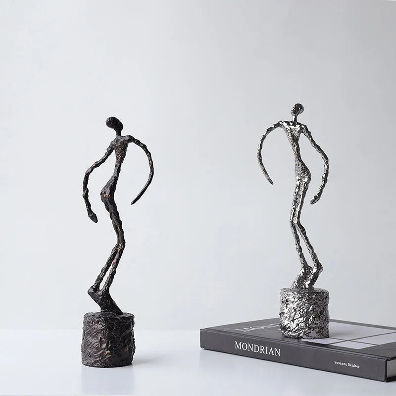 The Expression - Twisted Dancer Sculpture in Modern Metal – Moseles